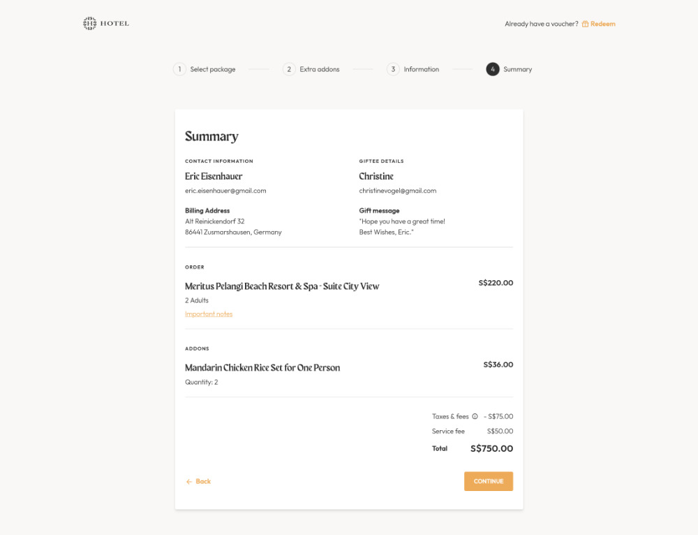 Simple hotel reservations & vouchers for Singapore market - Potzo