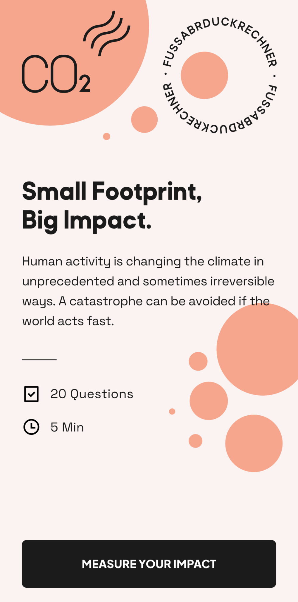CO2 footprint calculator with overview and comparison - Potzo
