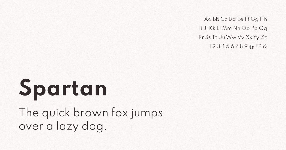 Spartan Typeface